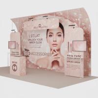 China CMYK 6x3m Modular Exhibition Booth L Shape Fabric Display Booth for sale
