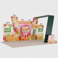 China 10x20ft Trade Show Booth Modular U Shape Tension Fabric Display System for sale
