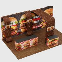 China U Shape 10x20 Booth Backdrop Tension Fabric Wall Display Custom for sale