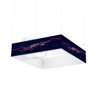China Custom SEG Hanging Light Box 2960mm x 2960mm LED Backlit Fabric Trade Show Banner for sale