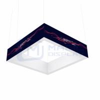 China Custom SEG Hanging Light Box 2960mm x 2960mm LED Backlit Fabric Trade Show Banner for sale