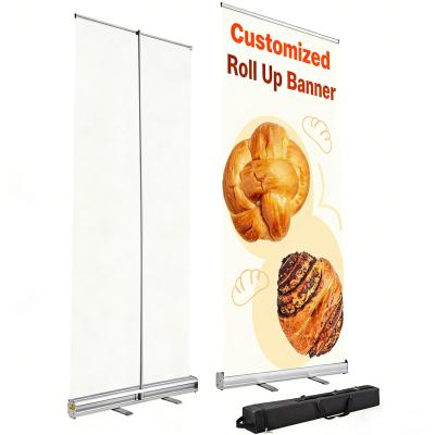 China 85x200cm Double Sided Retractable Banner Dye Sublimation Printing for sale