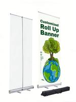 China Aluminum Retractable Banner Stand 85x200cm Popup Graphic Display for Trade Shows for sale