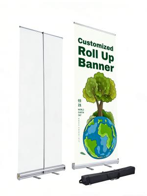 China Aluminum Retractable Banner Stand 85x200cm Popup Graphic Display for Trade Shows for sale