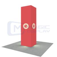 China LED Backlit Trade Show Tower Tension Fabric Display 3x10ft Custom Aluminum Frame for sale