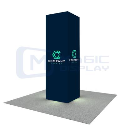 China Aluminum Trade Show Display Tower 3x3x10ft Tension Fabric Booth Frame for sale