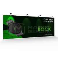 China 12x8 15x8 20x8 Tension Fabric Display Backdrop Portable Exhibition Banner Stand for sale