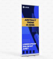 China Economical Roll Up Banner Stand 85x200cm Aluminum Frame Retractable Pull Up Display for sale