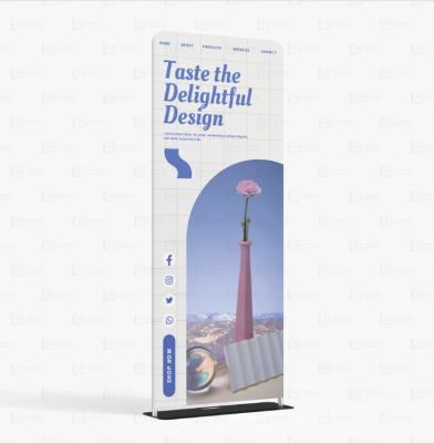 China Tension Fabric Tube Display Banner Stand Custom Printed Graphic 610mm 2280mm for Event Promotion for sale