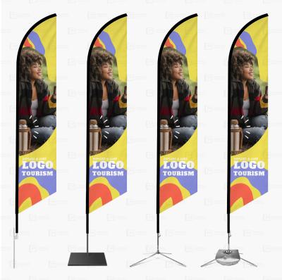 China Custom Feather Flag 11.48ft Outdoor Advertising Banner Promotional Display for sale