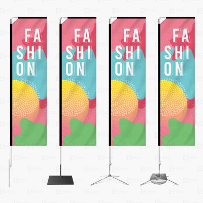 China Custom Rectangular Advertising Flags Waterproof Promotional Banners 11.48 ft for sale