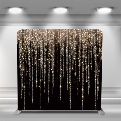 China Custom Tension Fabric Backdrop Display 8x8ft Aluminum Frame Dye Sublimation Trade Show Booth for sale