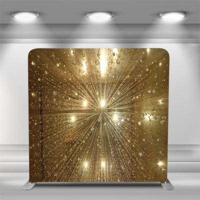 China Tension Fabric Backdrop Display 8x8ft Aluminum Frame Dye Sublimation Print Trade Show Booth for sale