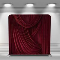 China Custom Tension Fabric Display Portable Aluminum Frame Exhibition Backdrop 8x8ft Trade Show for sale