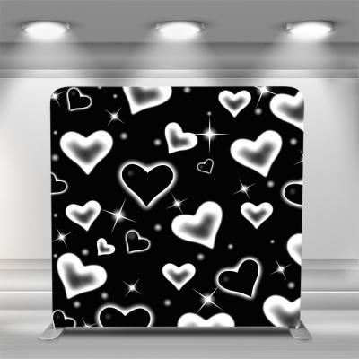 China Foldable Aluminum Tension Fabric Backdrop Stand 8x8ft Dye Sublimation Trade Show Display for sale