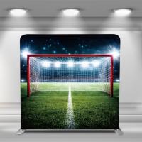 China Custom Printed Tension Fabric Backdrop Display 8x8ft Aluminum Frame Trade Show Exhibition for sale