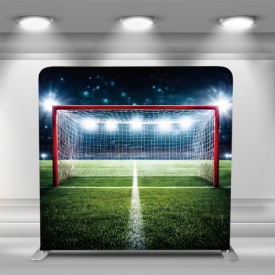 China Custom Printed Tension Fabric Backdrop Display 8x8ft Aluminum Frame Trade Show Exhibition for sale