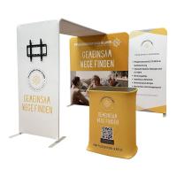 China 10x10ft Portable Trade Show Booth Aluminum Exhibition Stand Tool Free Custom Printed Backdrop for sale