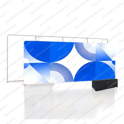 China 20ft Aluminum Tube Stand Custom Tension Fabric Backdrop Display for Trade Show Booth for sale