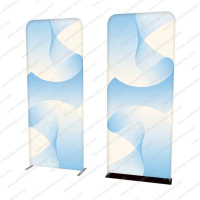China Foldable Tension Fabric Display Stand 1222x2280mm for Trade Show Exhibition Portable Media Wall for sale
