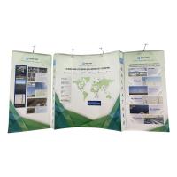 China Portable 10x20ft Trade Show Pop Up Display Backdrop Banner Stand with Customizable Graphics and LED Lights for sale