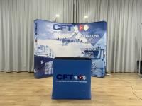 China Trade Show Booth 10x10ft with LED Lights and TV Mount for Professional Exhibition Setup for sale