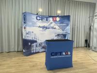 China Trade Show Booth 10x10ft with LED Lights and TV Mount for Professional Exhibition Setup for sale