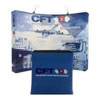 China Trade Show Booth 10x10ft with LED Lights and TV Mount for Professional Exhibition Setup for sale