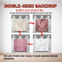 China 8x8ft Foldable Pillowcase Backdrop Pink Curtains Print Wrinkle Resistant Waterproof Stretch Fabric for Event Exhibitors Trade for sale