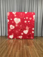 China 8x8ft Heart Tension Fabric Backdrop Detachable Pillowcase for Party Event Trade Show for sale