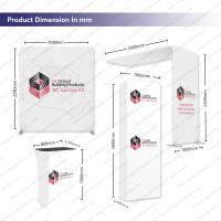 China Portable Aluminum Tension Fabric Trade Show Display with LED Lighting and Podium for Exhibitions for sale