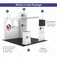 China Portable Aluminum Tension Fabric Trade Show Display with LED Lighting and Podium for Exhibitions for sale