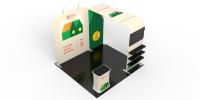 China 10x10ft Trade Show Booth Featuring  Customizable Display with Aluminum Tube Stand for sale