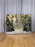 China 10x8ft Tension Fabirc Pilow Backdrops Double side cover come with Stand for sale