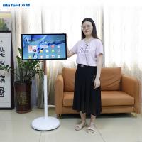 China 27 Inch Smart TV Touch Screen Kiosk Rotatable Android Live Streaming Digital Kiosk With Battery for sale