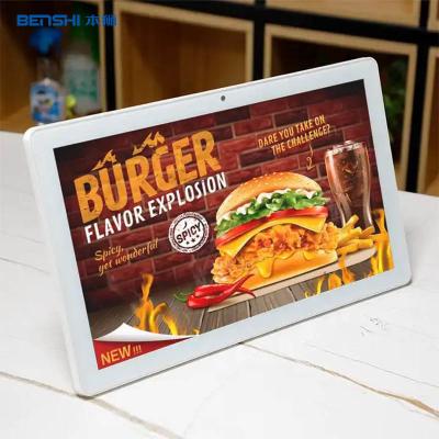 China 10.1 Inch Table Touch Screen Monitor LCD Display White Color Advertising Player for sale
