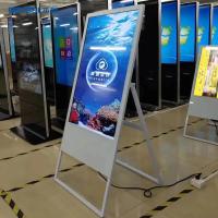 China 55 43 Inch Indoor Stand Totem Kiosk Portable Poster Touch 4k Digital Signage for sale