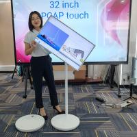 China 32 Inch Private Moving Standing Touch Screen Kiosk  With Battery for sale