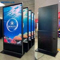 China 49 55 65 Lcd Poster Supermarket Advertising Machine Kiosk Floor Stand Digital Signage and Displays 4k Touch Screen for sale