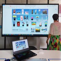 China 85 Inch 86 Inch 4k Interactive Electronic Whiteboard  For School for sale