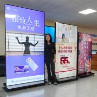 China Custom Floor Standing Digital Signage 100 Inch 98 85 75 4k Usb Hdmi Out Lan Wifi for sale