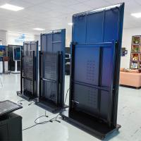 China 75 85 98 100 inch lcd floor stand  kiosk totem put the screen together as a big screen wall  for rent for sale