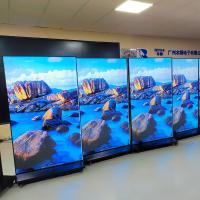 China 75 inch 85 inch 98 inch floor stand digital signage full screen with wheels easy to move for sale
