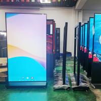 China 75 inch 85 inch 98 inch floor stand digital signage full screen with wheels easy to move for sale