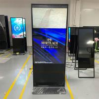 China Interactive Floor Standing Touch Screen Kiosk Media Player 100 Inch 85 Inch 75 Inch 65 Inch for sale