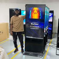China Interactive Floor Standing Touch Screen Kiosk Media Player 100 Inch 85 Inch 75 Inch 65 Inch for sale