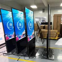 China Interactive Floor Standing Touch Screen Kiosk Media Player 100 Inch 85 Inch 75 Inch 65 Inch for sale