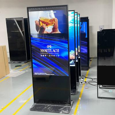China 4K LCD Advertising Touch Screen Kiosk Floor Stand Digital Signage Display for sale