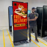 China HD Floor Standing Digital Signage 4k Vertical Touch Screen Kiosk Media Player for sale