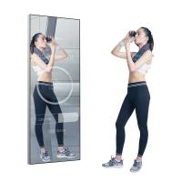 China 49 Inch Magic Mirror Advertising Display Stand Alone Digital Signage Transparent Lcd Showcase for sale